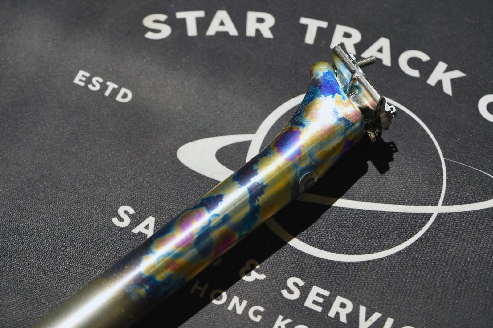 Sturdy Cycle Titanium Brompton 580mm Seatpost (Anodized top 150mm) (Ma ...